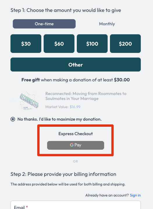 How reducing the size of the Express Checkout button on donation pages impacted revenue and ...
